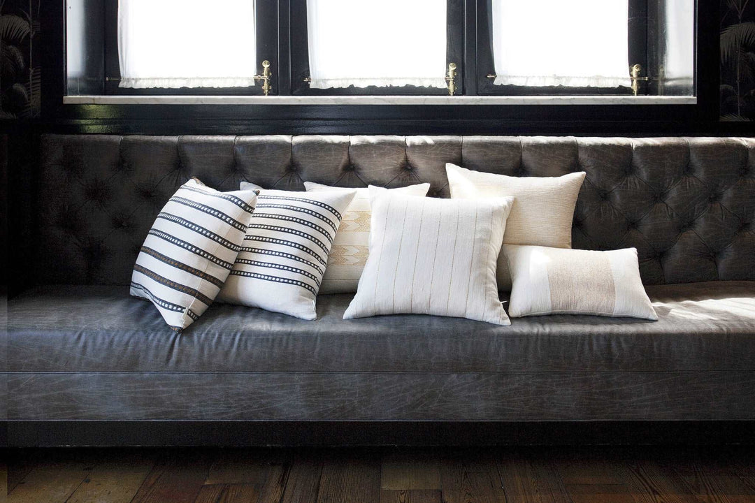 Black and White Throw Pillow - Kombolcha – Bolé Road Textiles