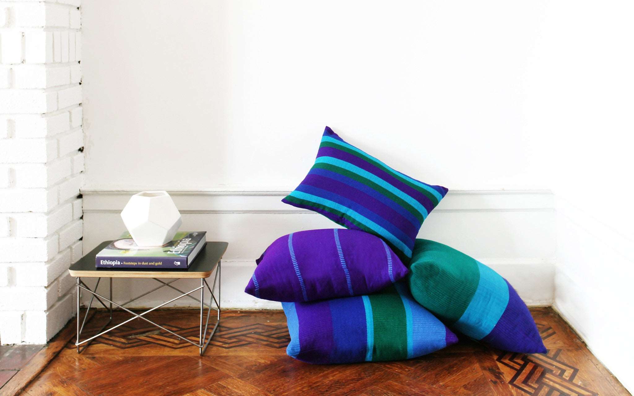 Blue and Green Decorative Lumbar Pillow – Hela - Cobalt – Bolé Road ...