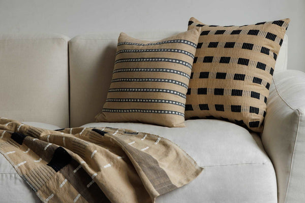 Addis Bed Runner in Sand Beige by Bolé Road Textiles