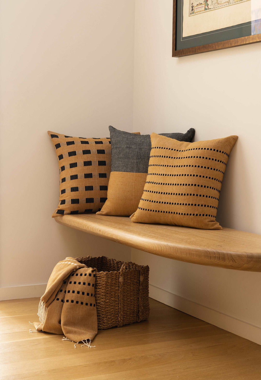 Bati Pillow in Tan by Bolé Road Textiles