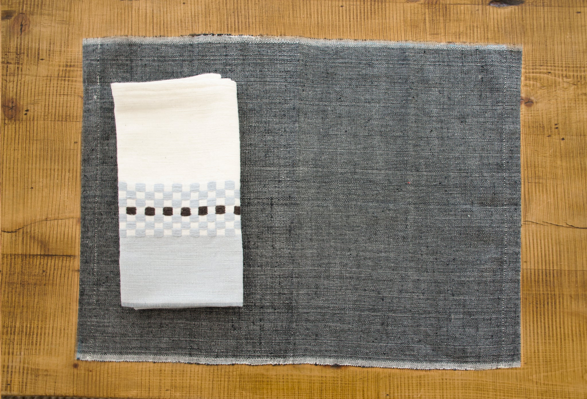 Solid Black Placemat | Bolé Road Textiles