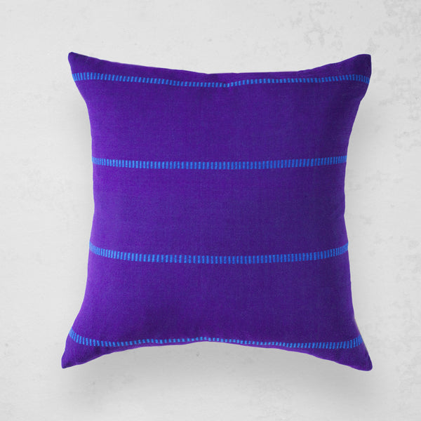 Purple Decorative Throw Pillow – Tirisa - Cobalt – Bolé Road Textiles